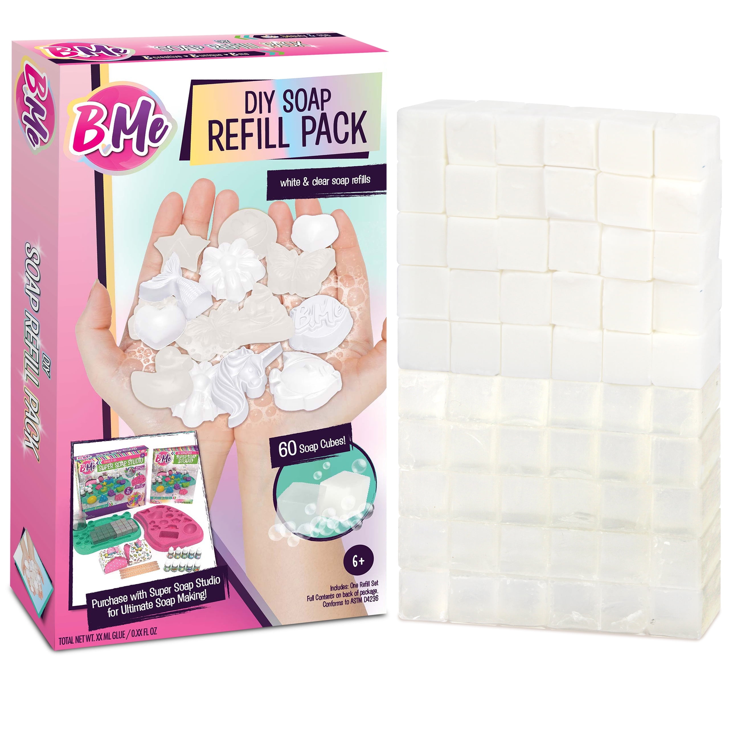 B Me DIY Soap Making Kit Refill Pack - 60 Soap Cubes for the Super Soap ...