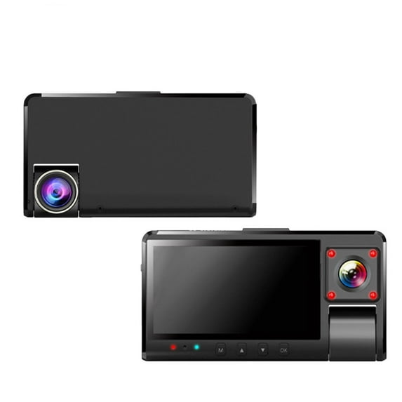 B Dash Cam Front Inside Rear Three Recording 3 Inch Screen 1080P Hd ...
