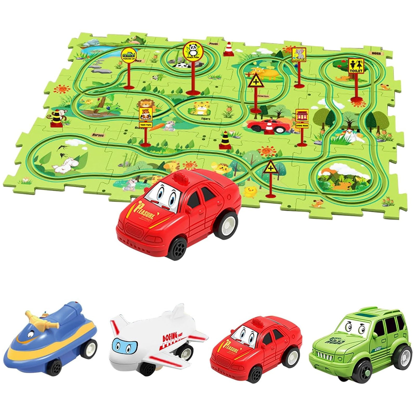 B Design 25-Piece Diy Track Building Set Electric Puzzle Car Toy City ...