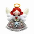 B Diy Felt Angel Ornament Kit With Pre Cut Fabric Threads For Christmas ...