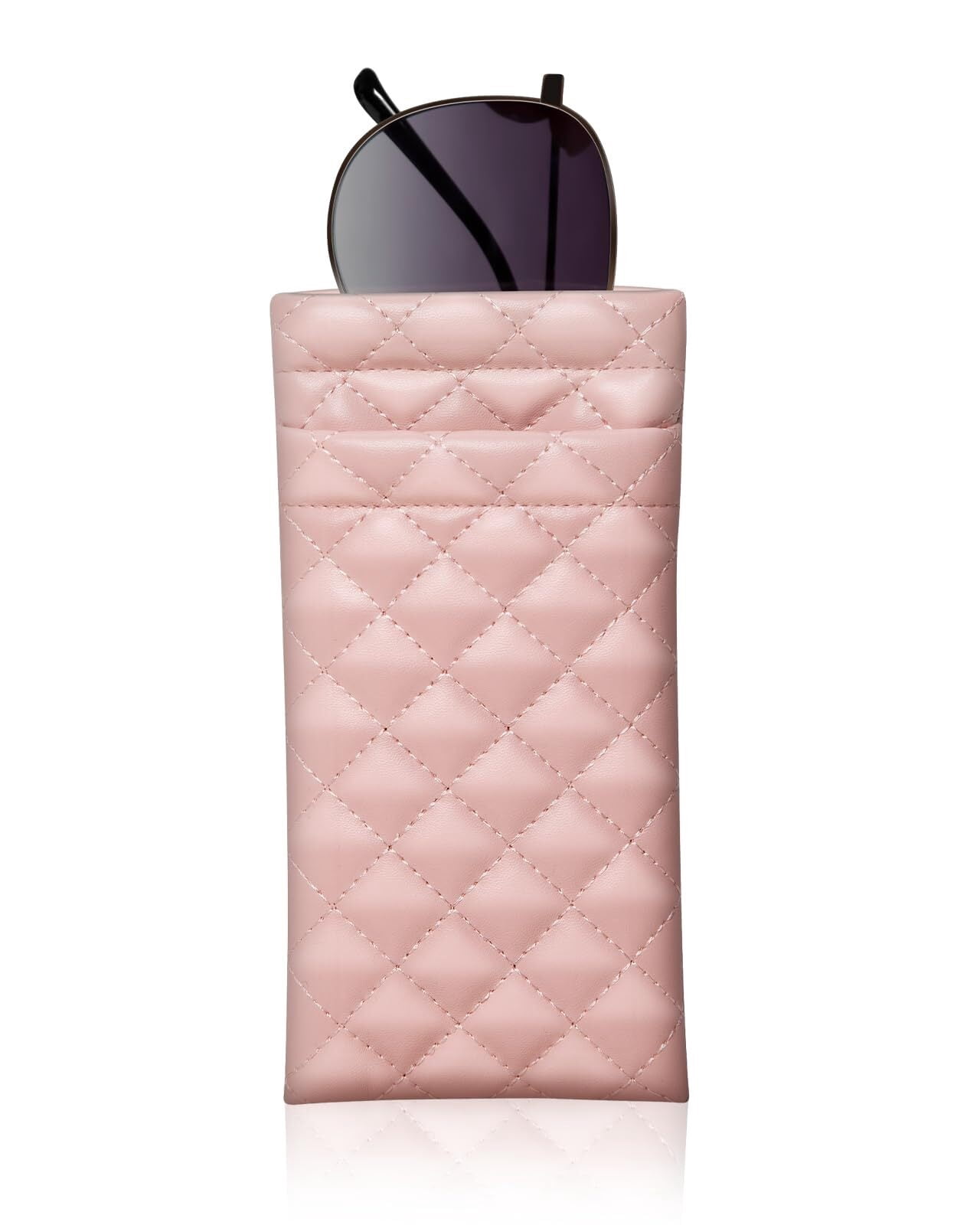 B Double Soft Glasses Case Pu Sunglasses Case Squeeze Top Eyeglass Case ...