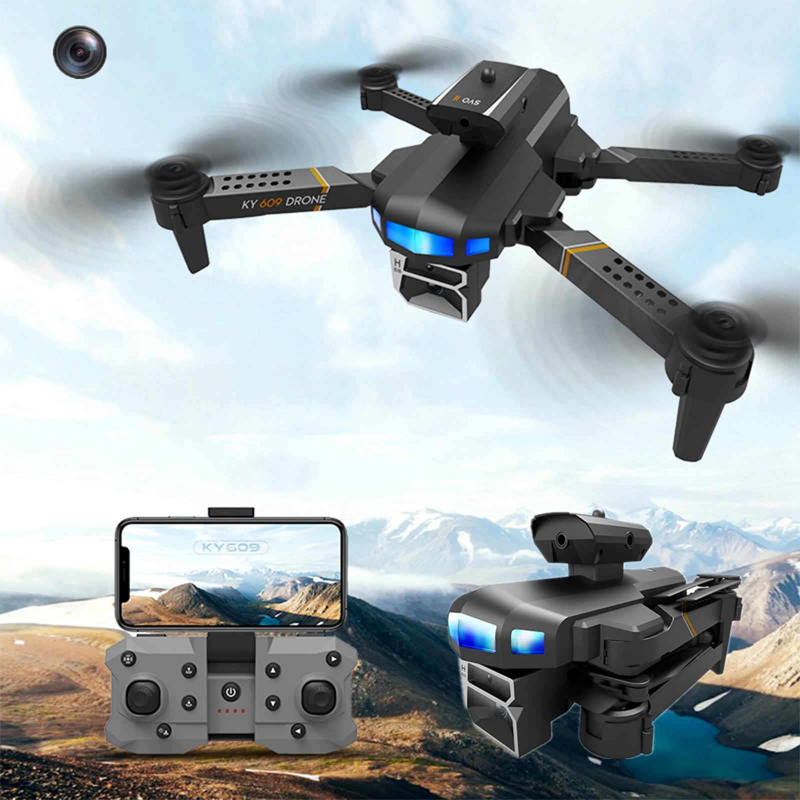 B Drones With Camera 1080P Hd Fpv Foldable Rc Quadcopter Altitude Hold ...