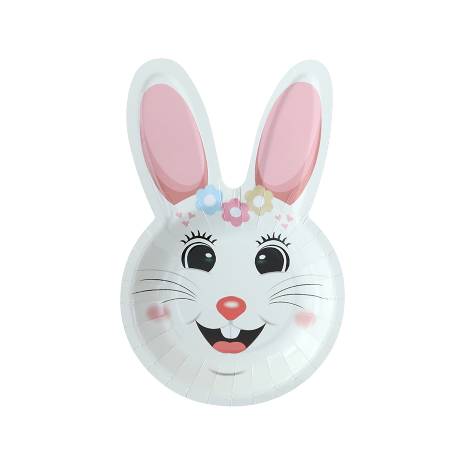 B Easter Bunny Design Disposable Paper Plates 10 Pack Waterproof Oil ...