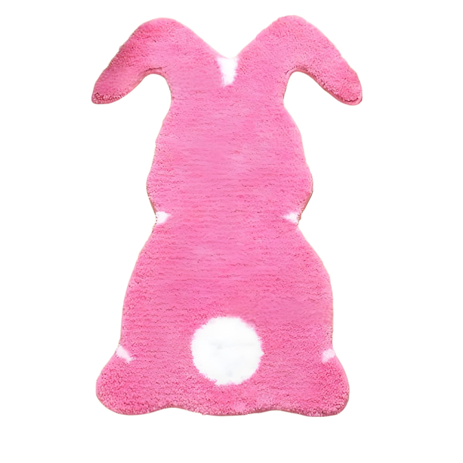 B Easter Bunny Shaped Plush Velvet Rug, Soft Cuddle Mat For Children'S ...