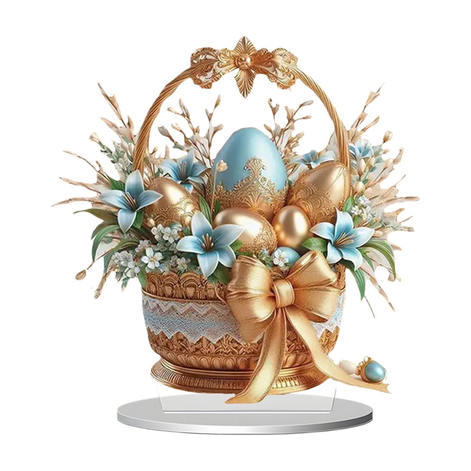 B Easter Decorations Easter Eggs Home Scene Tabletop Ornaments Holiday ...