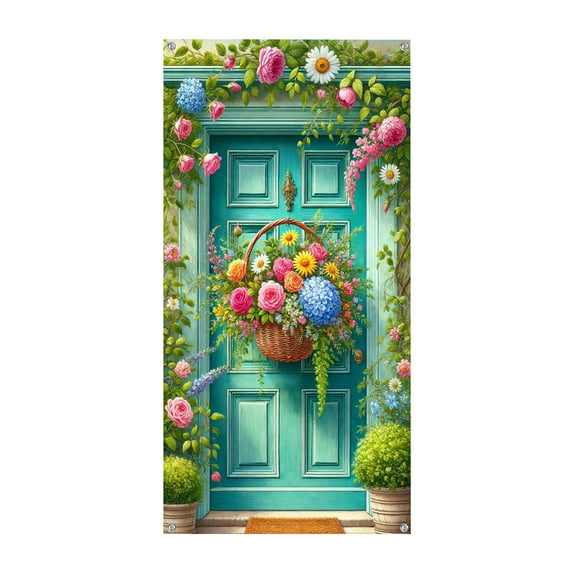 B Easter Door Banner Background Fabric Polyester Holiday Decorations ...