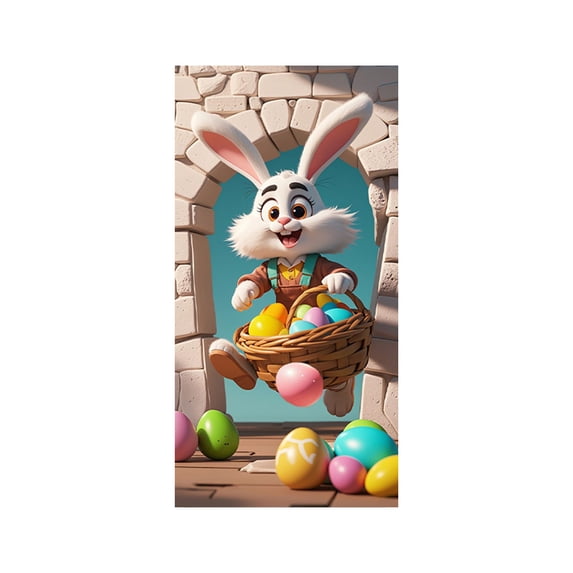 B Easter Door Cover Festival Party Indoor Outdoor Door Curtains Hanging Cloth Flags Home Decor ...