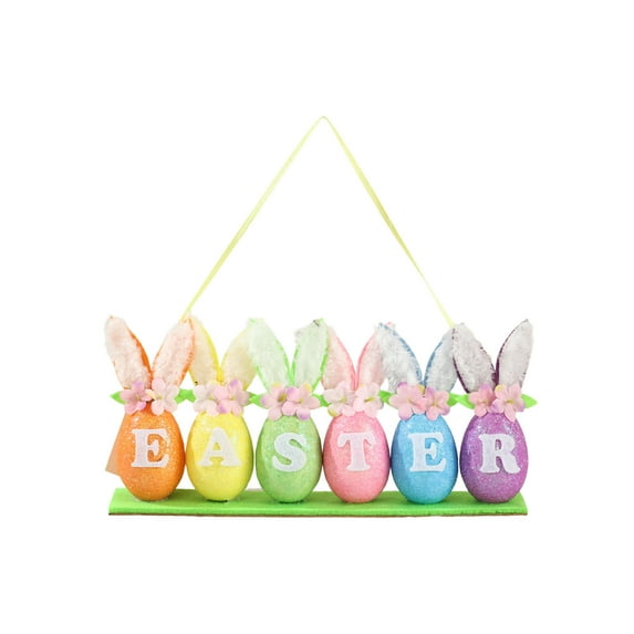 B Easter Egg Decorations With Bunny Ears Flowers And Letters For ...