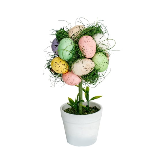 B Egg Shape Potted Table Decor For Celebration Artificial Arrangement ...