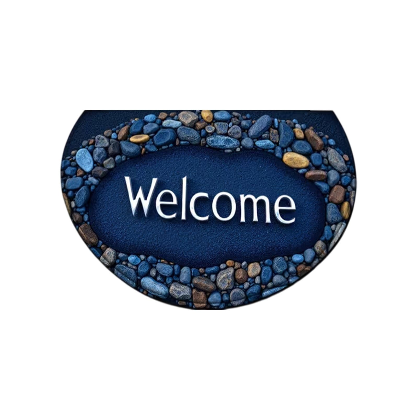 B Entrance Door Mat Semi Circle Shape Absorbent Non Slip For Home Decor ...
