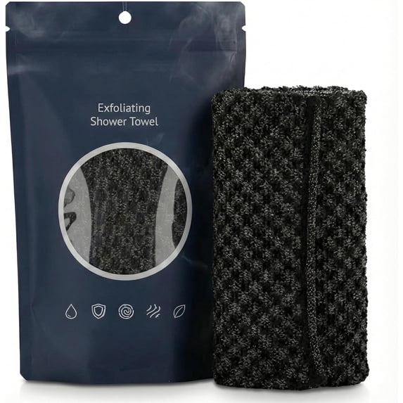 B Exfoliating Shower Towel Bath Scrub Wash Cloth For Body And Face Skin ...