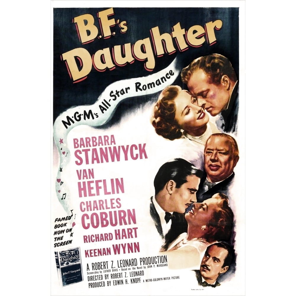 B.F.'S Daughter Us Poster Top From Left: Barbara Stanwyck Van Heflin ...