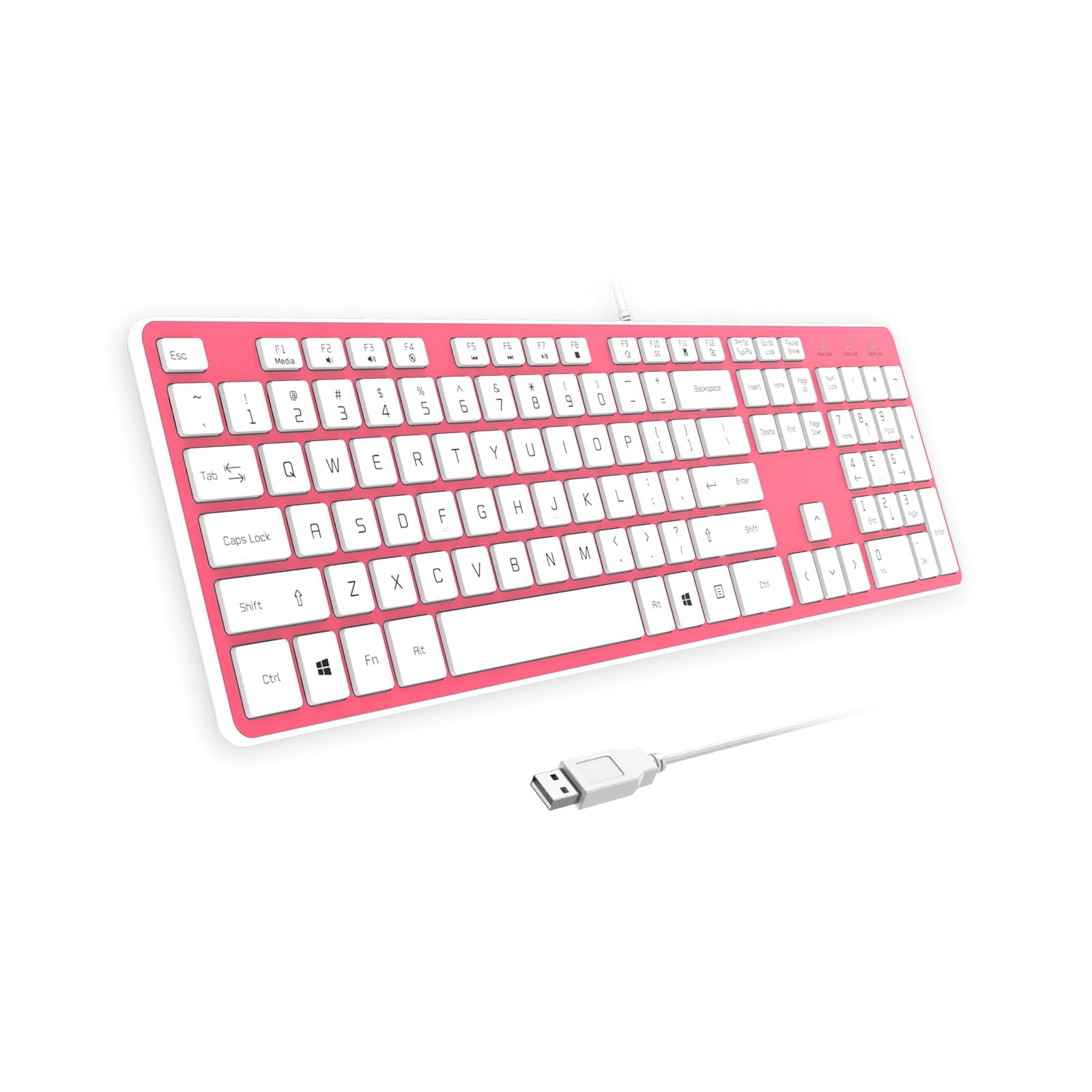 B.FRIENDIT Wired USB Keyboard with Cover/Protector Skin, Low-Profile ...