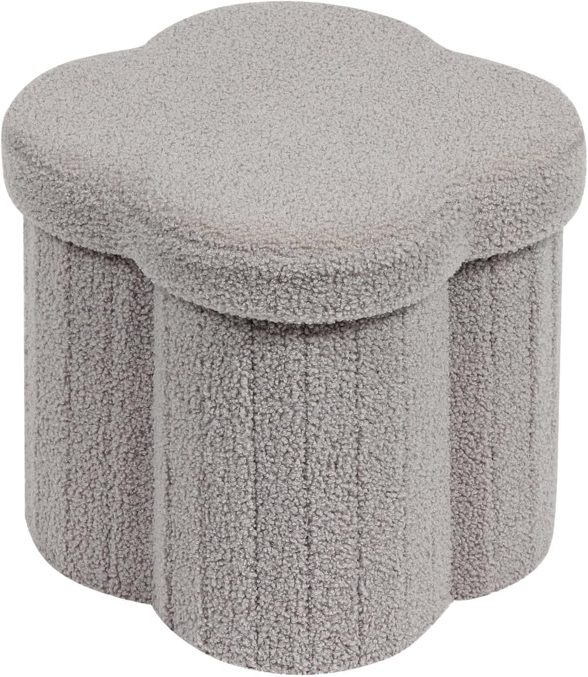 B FSOBEIIALEO Storage Ottoman Cube, Round Ottomans with Storage Foot ...