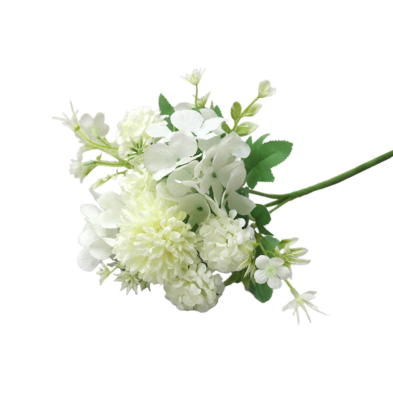 B Faux Fabric Hydrangea Bouquet Bendable Stems For Custom Arrangements ...