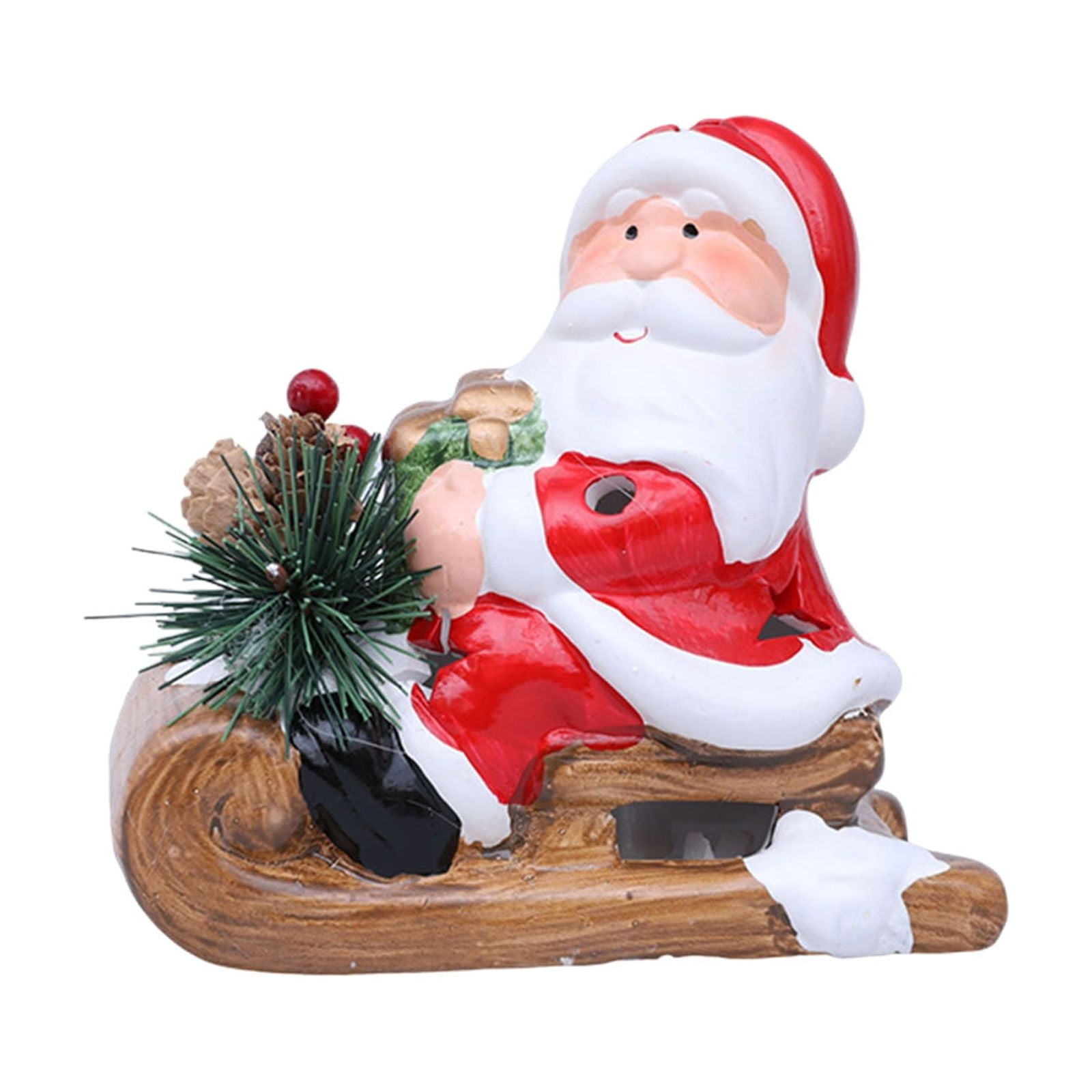 B Festive Desktop Ornament With Ceramic Snowman And Sleigh Design For ...