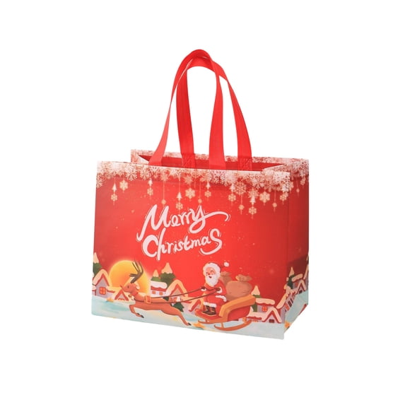 B Festive Non-Woven Gift Bag In Red For Christmas Gifting And Reuse ...