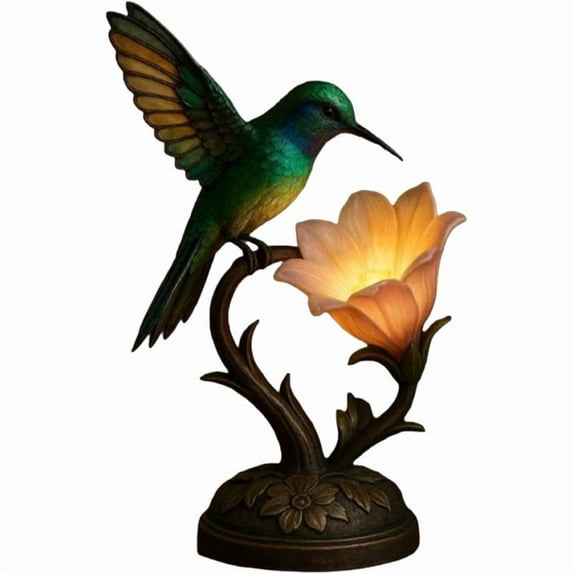 B Flower Design Table Lamp With Hummingbird For Bedroom Home Decor ...