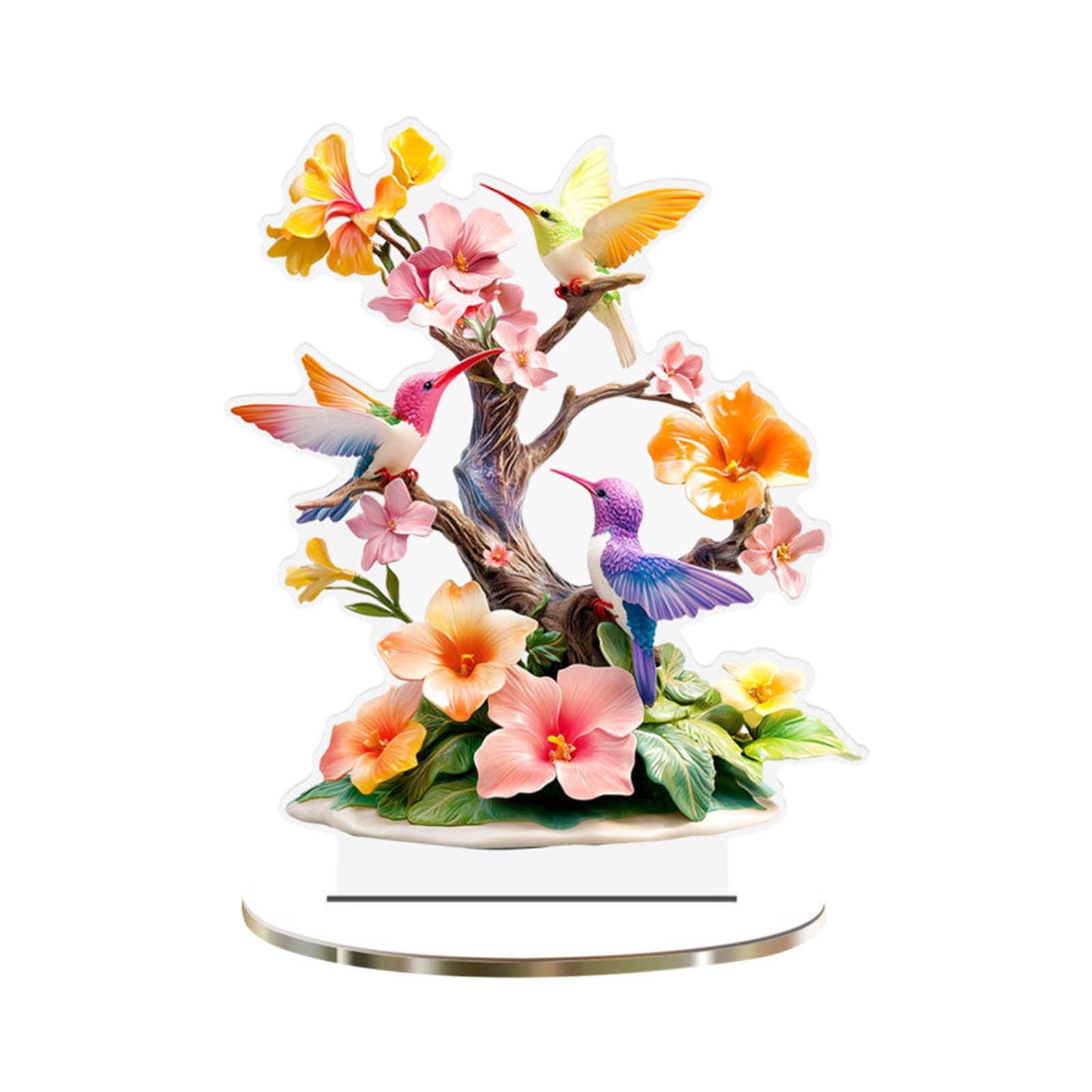 B Flying Birds On Branches Sculpture Decorative Desktop Accent Creative ...