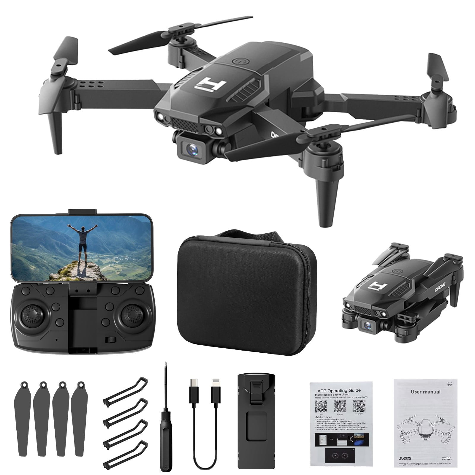 B Fpv Drone With 1080P Camera, Remote Control, Altitude Hold, Headless ...