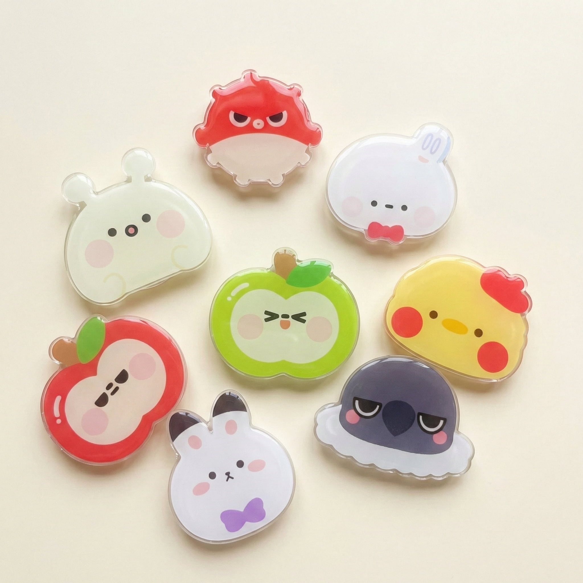 B-GRADE Love and Deepspace Mascot Phone Grip Happy Snowman Sunny Apple ...