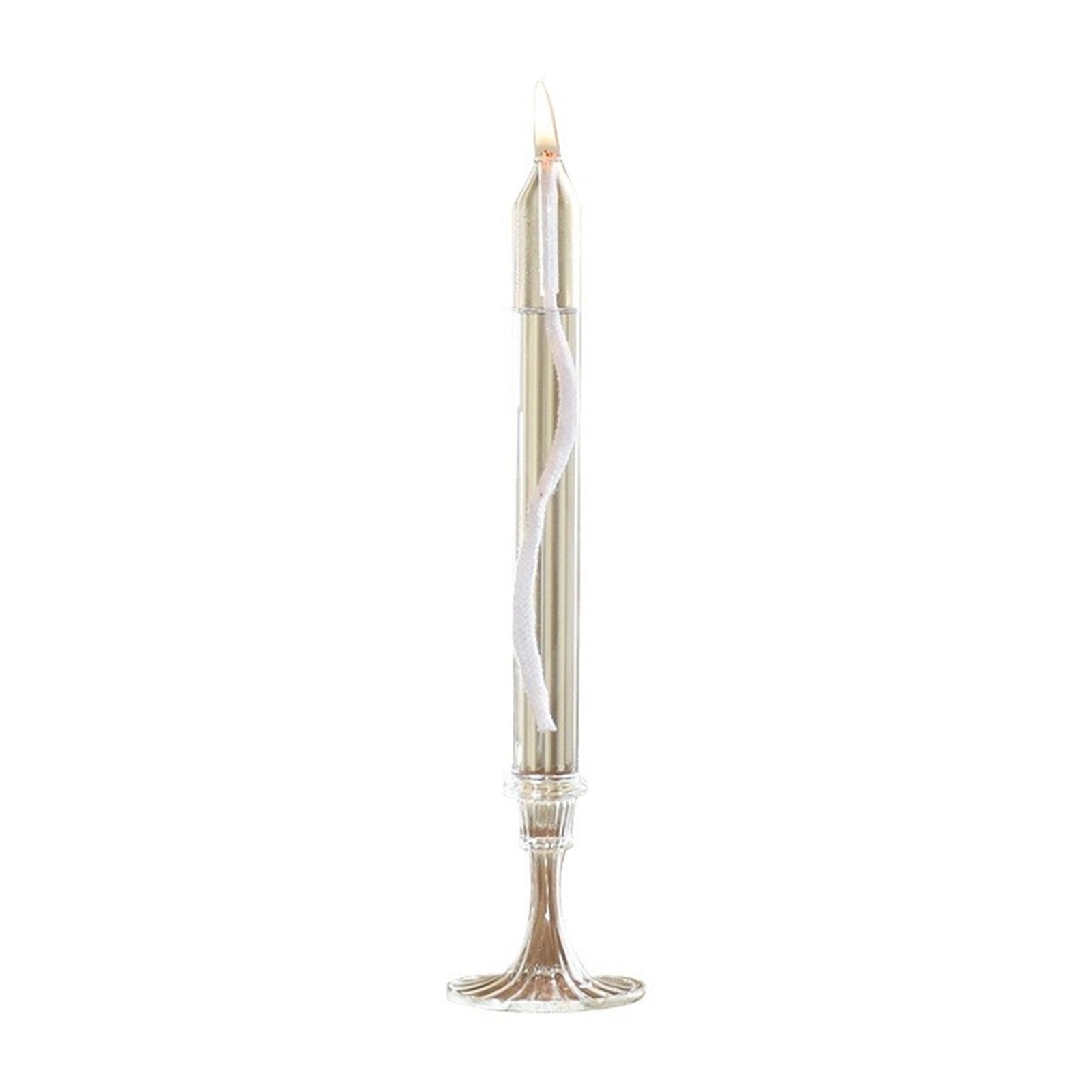 B Glass Oil Candlestick Holder Refillable Liquid Candle Stick Classic ...
