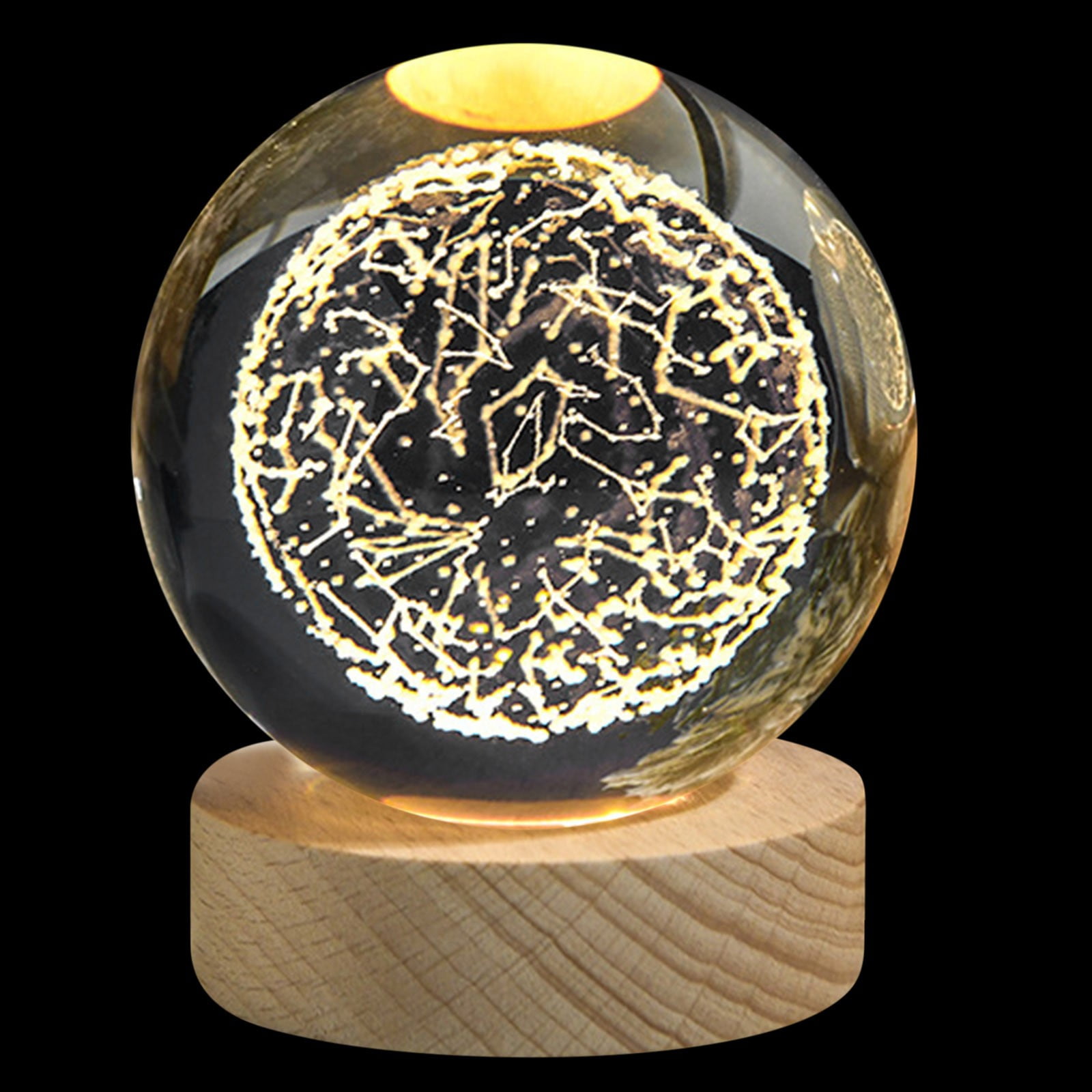 B Glowing Planetary Astronaut Crystal Night Lights Style B Usb Powered ...