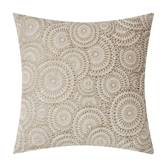 B Gold Foil Circles Pillowcase Luxury Geometric Pattern Decorative ...