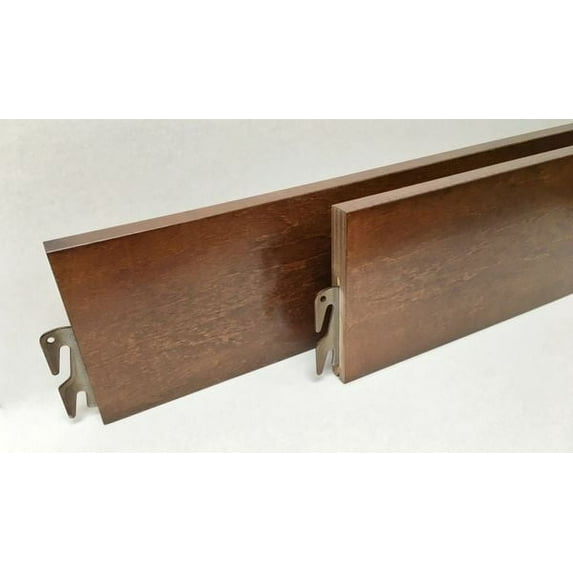 Premium King/Queen Size Wooden Bed Rails with Hooks - Walnut Finish ...