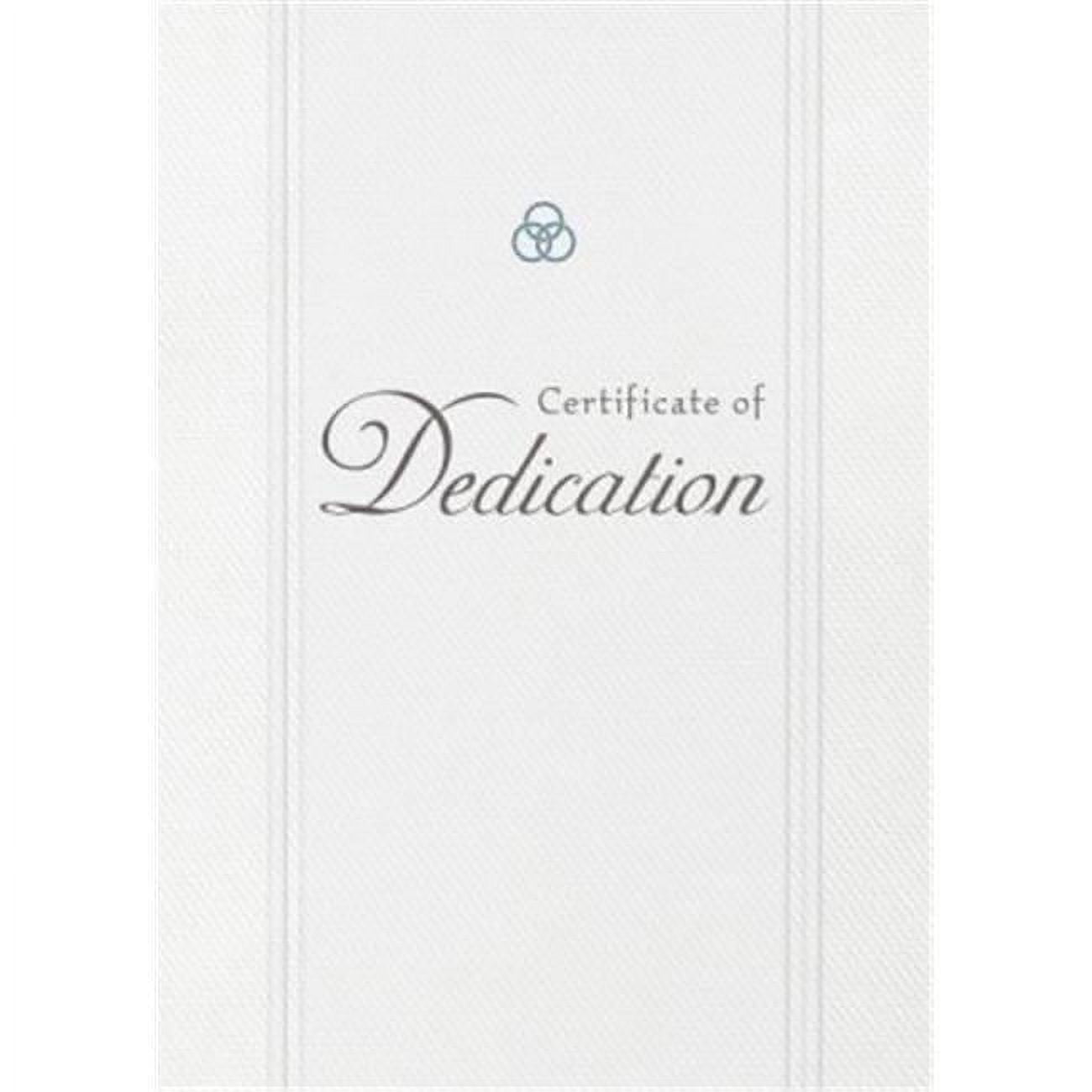 B & H Publishing 152713 5.5 x 3.5 in. Certificate Dedication Folded ...