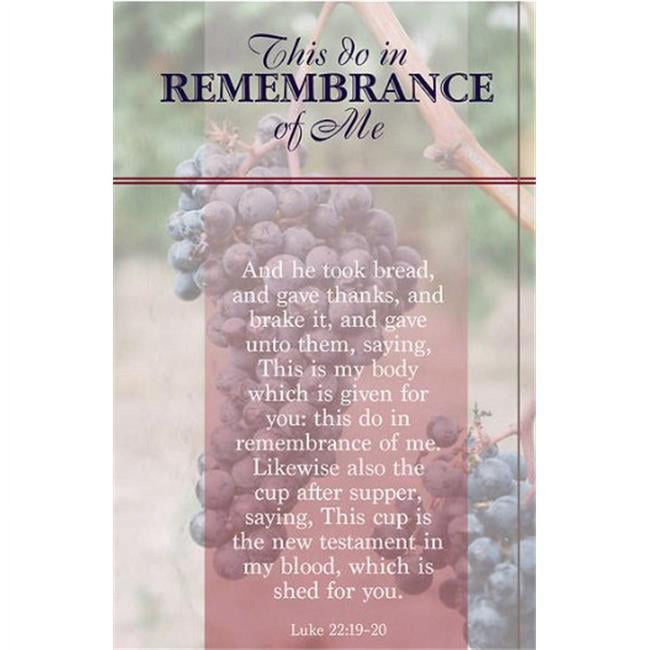 B & H Publishing 168044 Bulletin-Communion This Do in Remembrance of Me ...