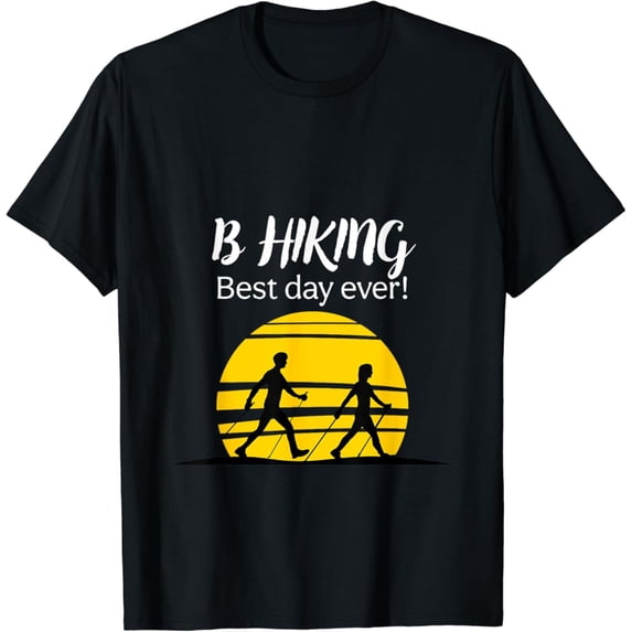 B Hiking Graphic Tee. Hiking. Fun Graphic. T-Shirt - Walmart.com