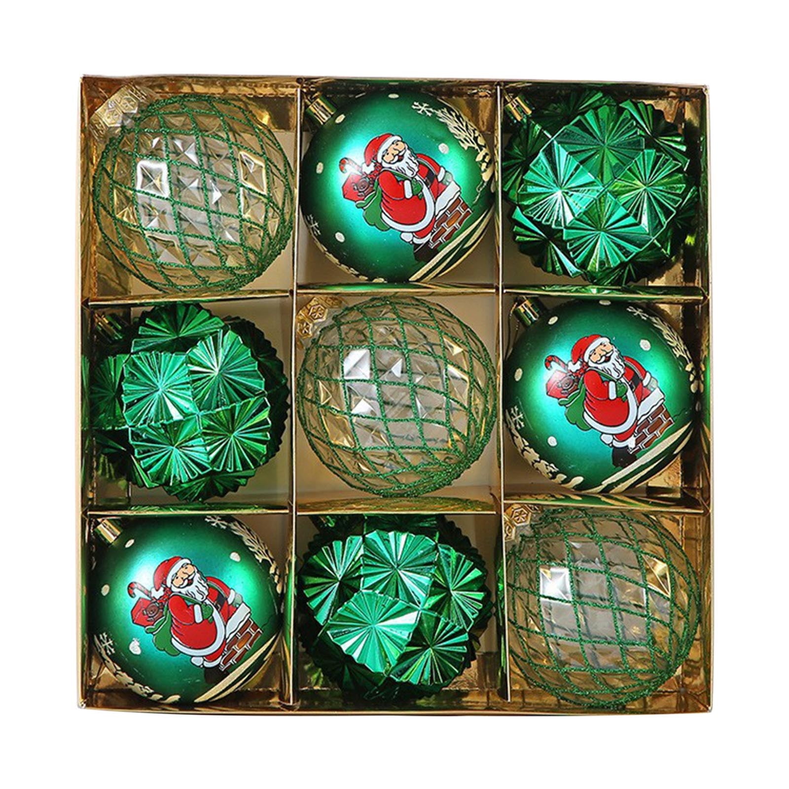 B Holiday Christmas Decoration Pet Painted Plastic Balls Set Tree ...