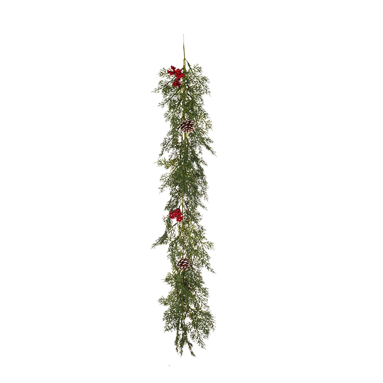 B Holiday Greenery Rattan 1 Meter Long Simulated Pine Sprigs With Berry ...