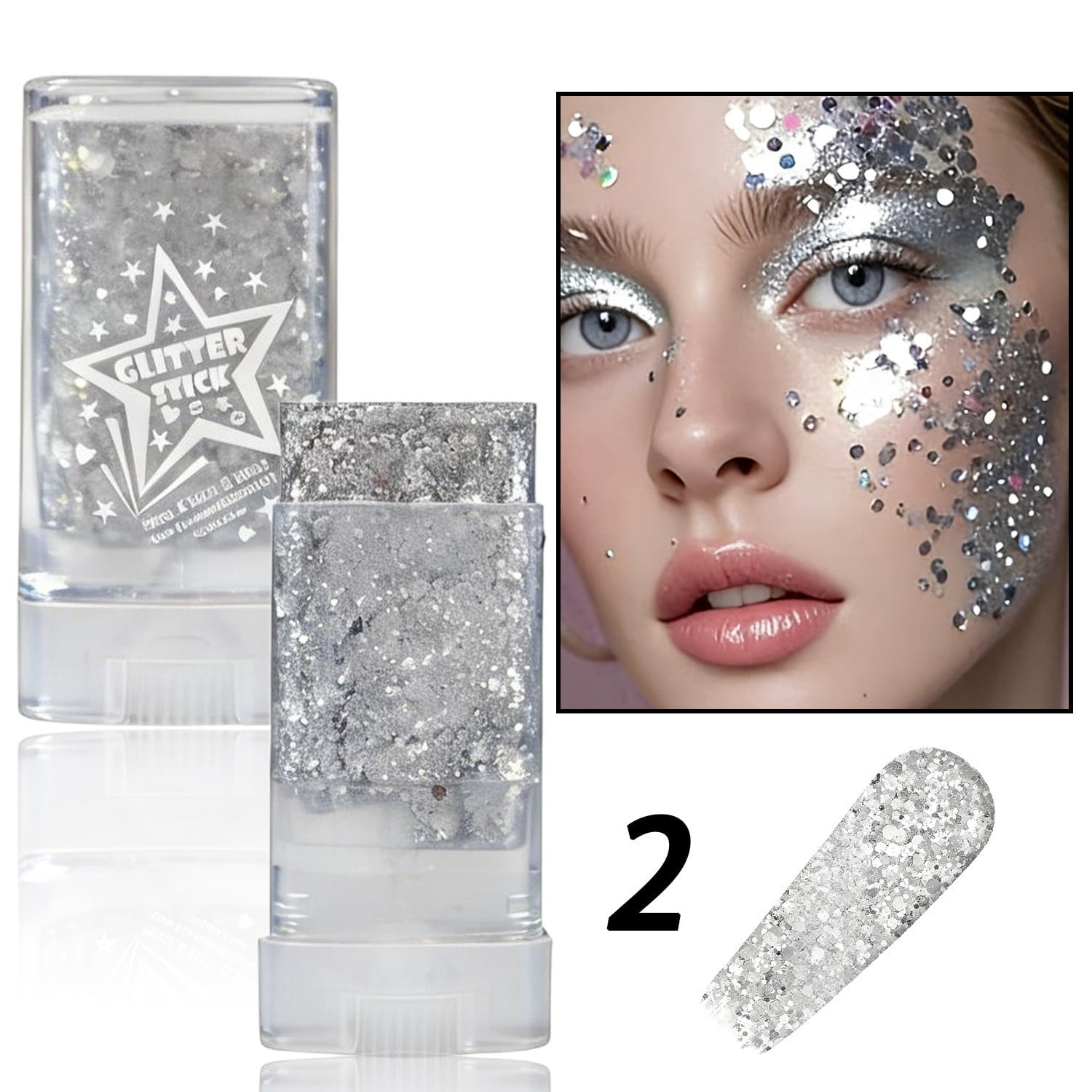 B Holographic Glitter Stick For Face And Body Long Lasting Waterproof ...