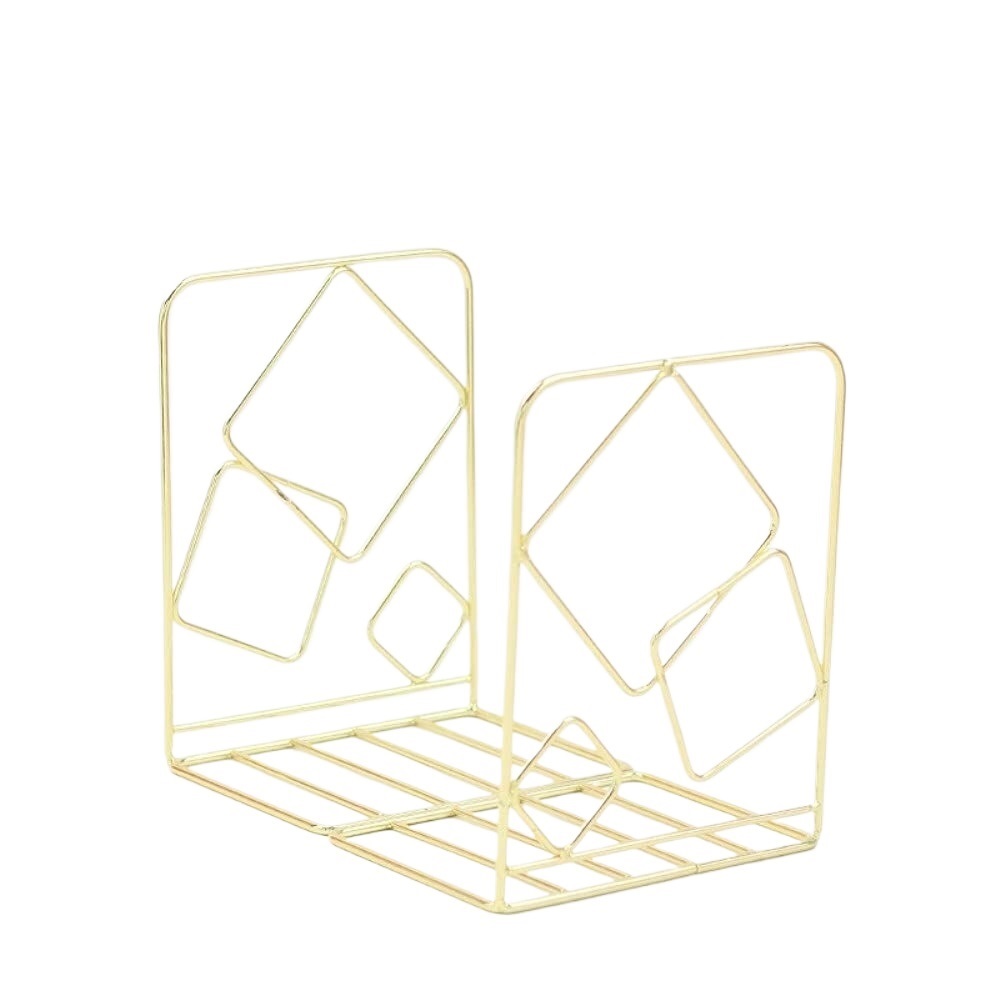 B Iron Bookshelf Book Clip Wall Book Shelves Desk Bookstand Magazine ...