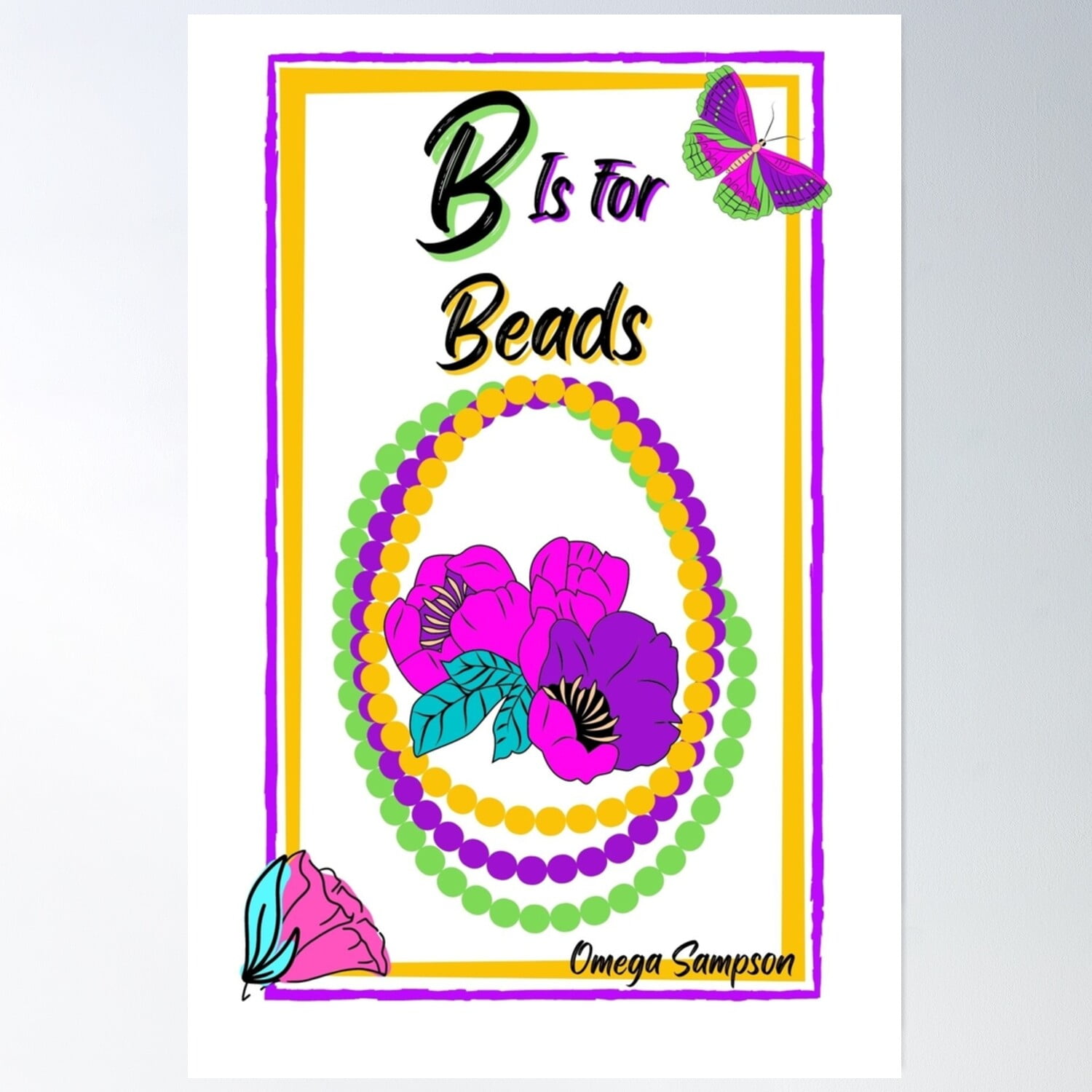 B Is For Beads Poster Wall Art, Modern Wall Decor, 24x36 UNFRAMED ...