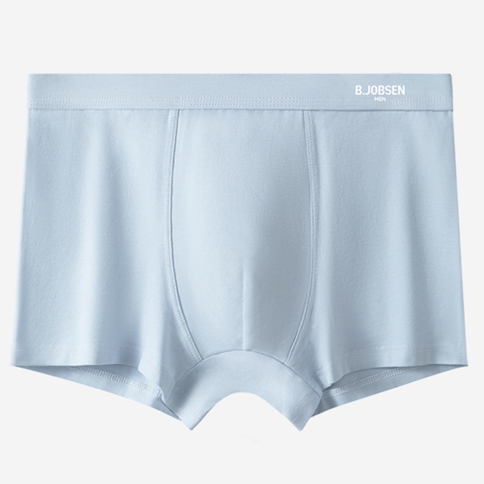B.JOBSEN MEN Men's Cotton Boxer Briefs - Plus Size 2XL, Light Blue ...