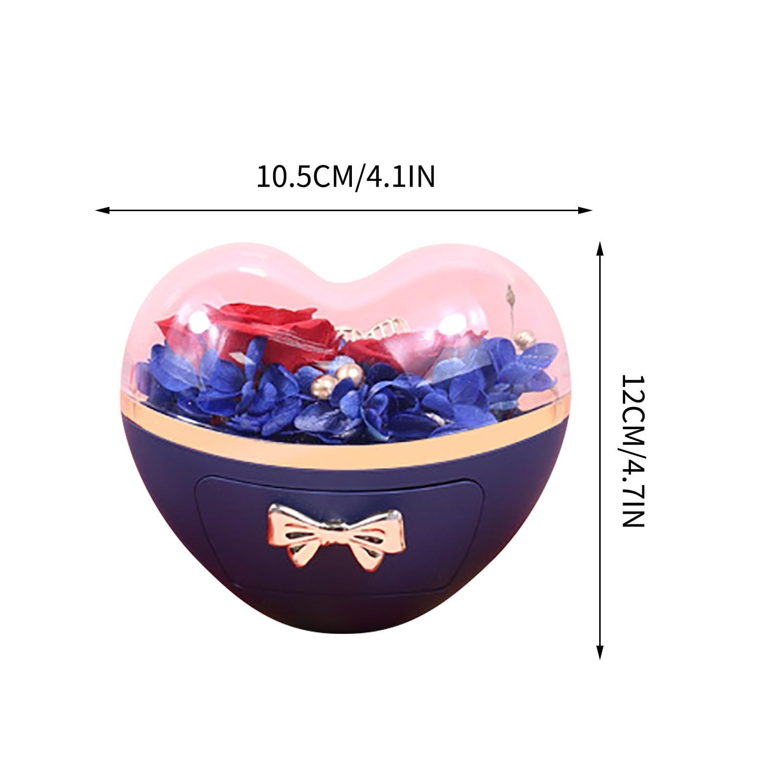 B Jewelry Presentation Box Designed Like A Rose With Viewing Window And ...