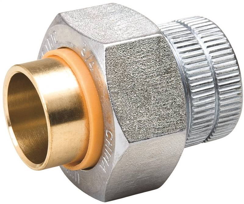 Mueller 168-005NL Dielectric Pipe Union, 1 In, Fpt X C, 2-1/4 In L, 250 ...