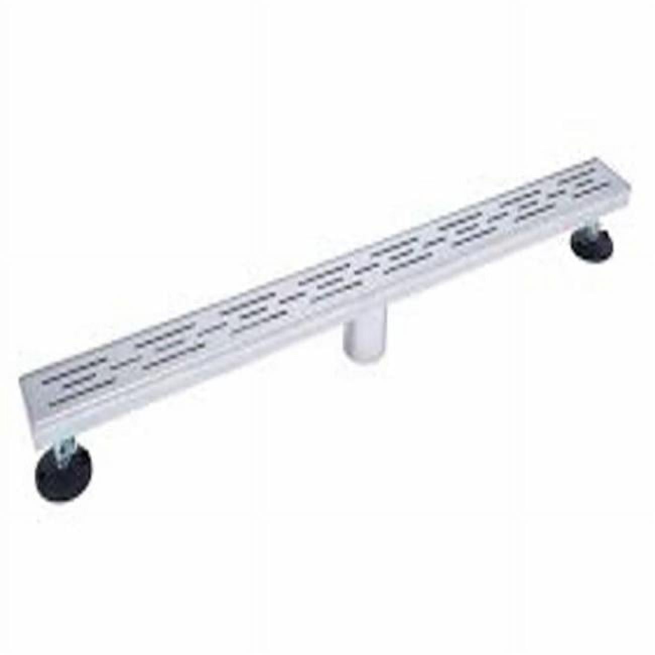 B&K Industries Linear Shower Drain Offset Pattern Grate - Chrome Finish ...
