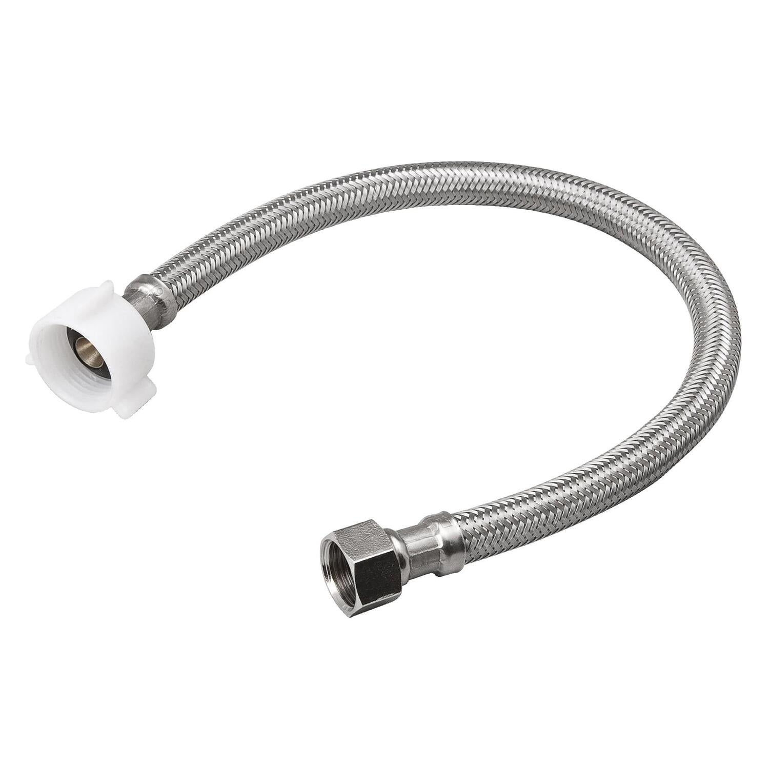 B & K Industries Braided Stainless Steel Toilet Supply Line- 0.37 x 0. ...