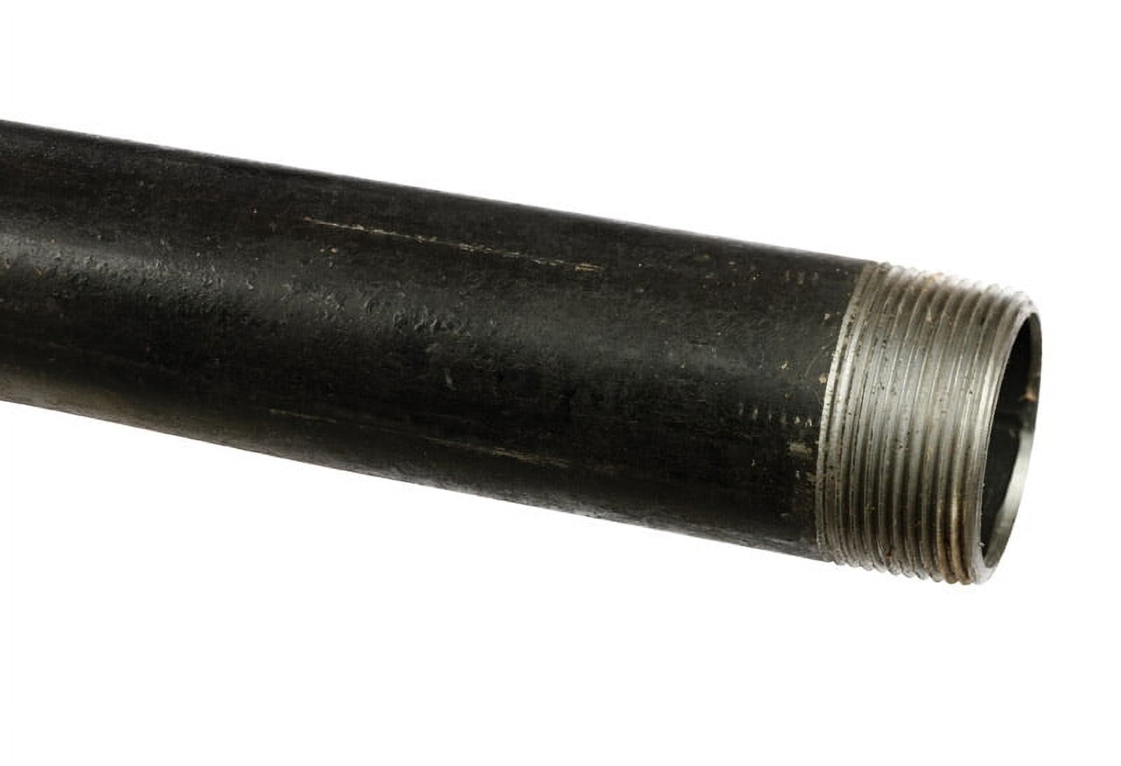 B&K Mueller 1-1/2 in. Dia. x 60 in. L Black Steel Pre-Cut Pipe ...