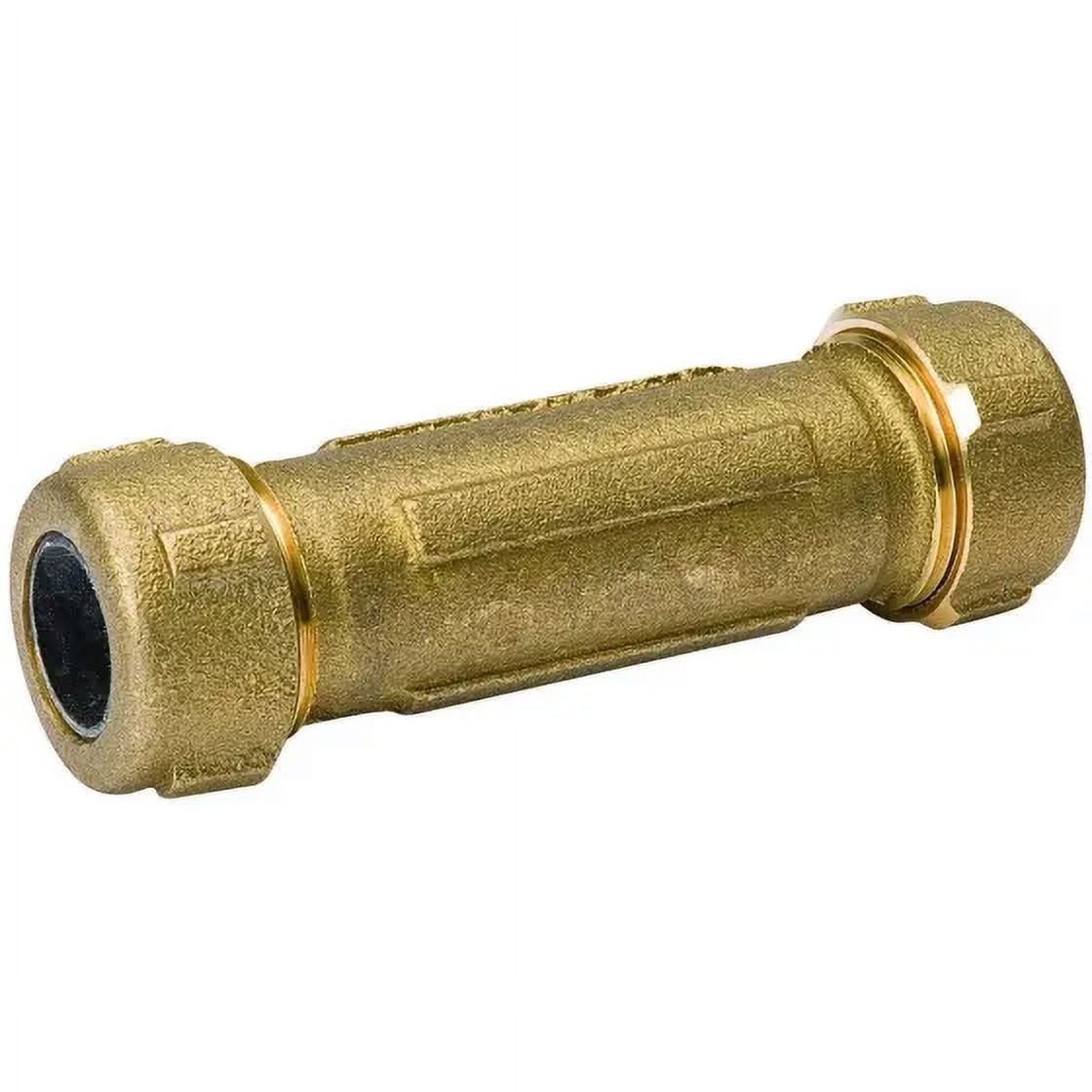 B&K Mueller 160-303NL Pipe Coupling, 1/2 Inch Compression, Brass, 125 ...