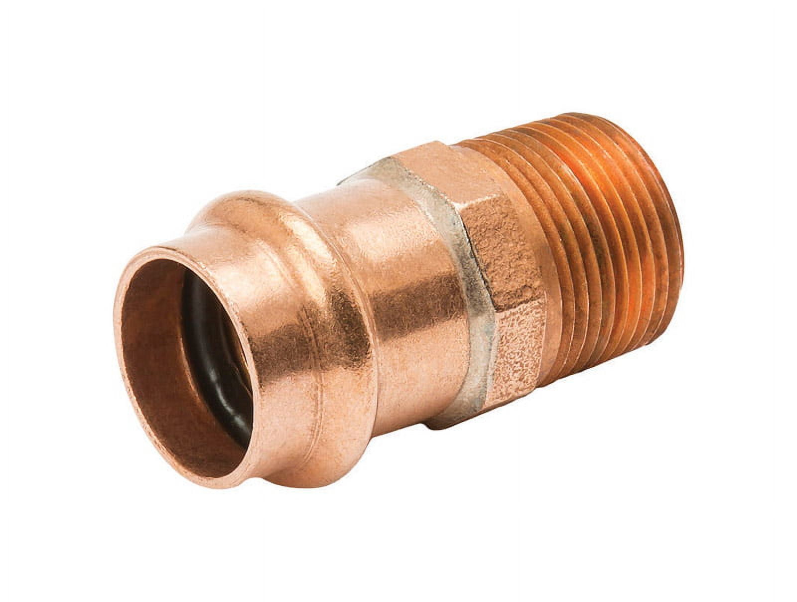 B & K PF 01131L Streamline Male Press Adapter, Copper, 1/2" x 1/2" - Walmart.com