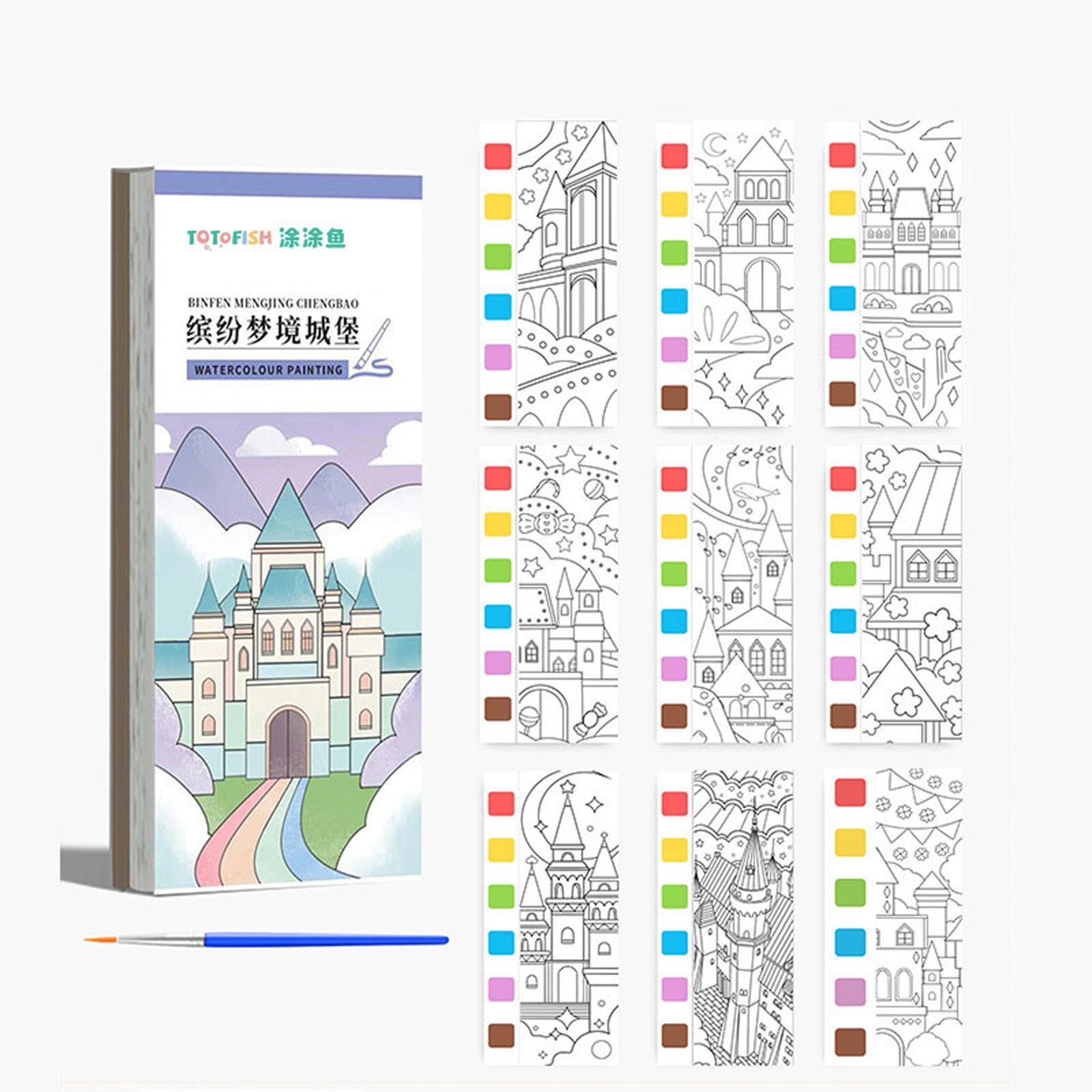 B Kids Watercolor Doodle Book Beginner Painting Set With Included ...