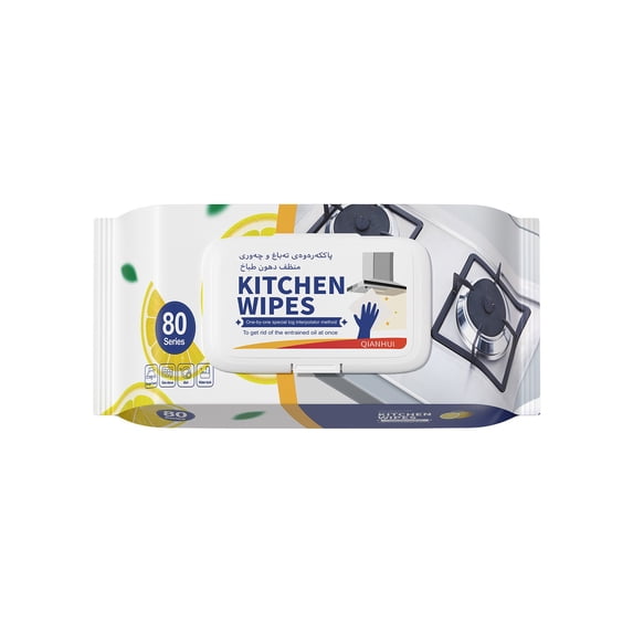 B Kitchen Stain Removal Wipes, 80Pcs No-Wash Cleaning Wipes For Kitchen ...