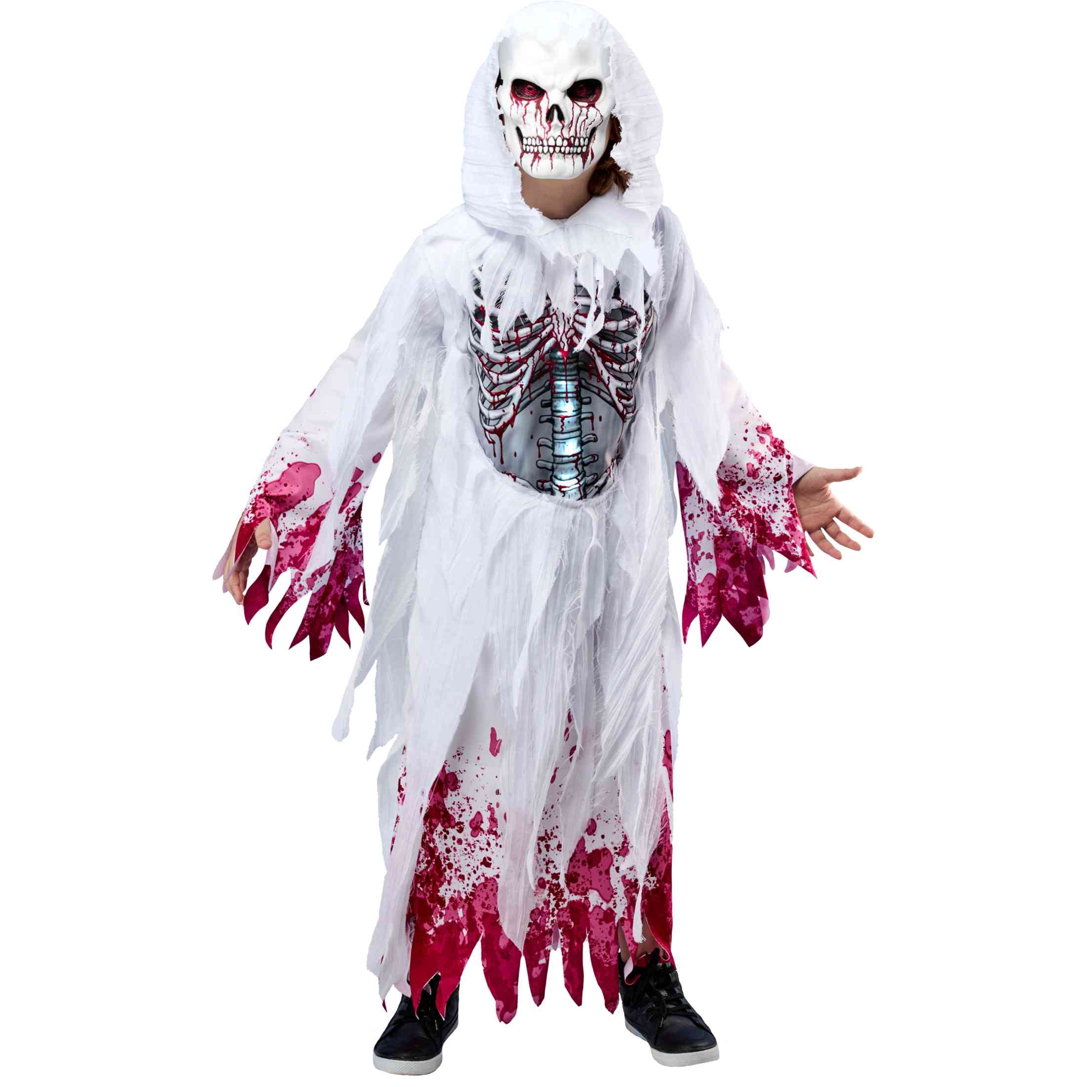 Light-Up Bloody Ghost Halloween Costume for Children, Boy's Size S (6/7 ...