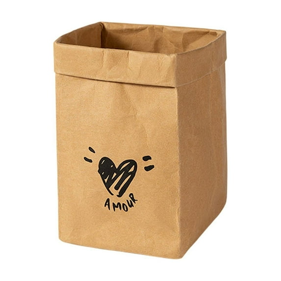 B Large Capacity Washable Kraft Paper Storage Bag Waterproof Design For ...