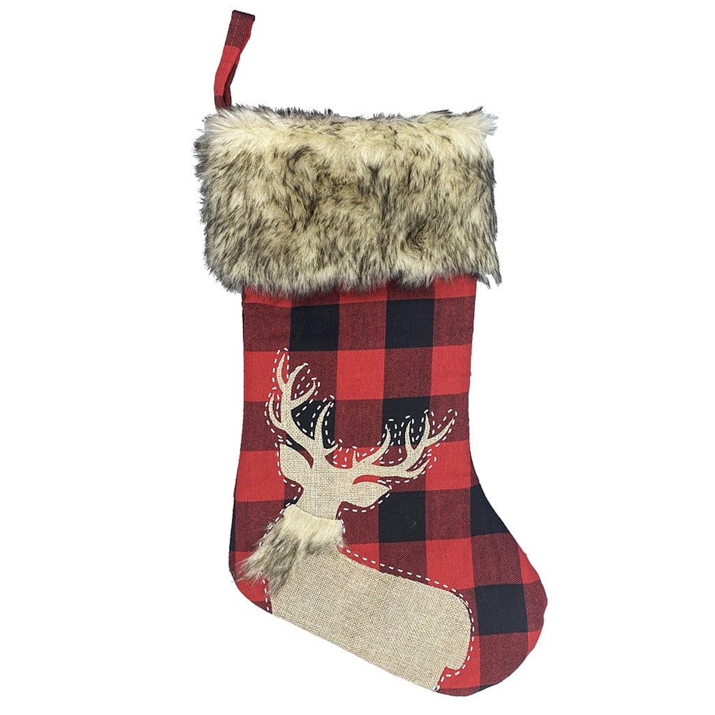 B Large Christmas Stocking Hanging Ornament For Tree Decorations Giant ...